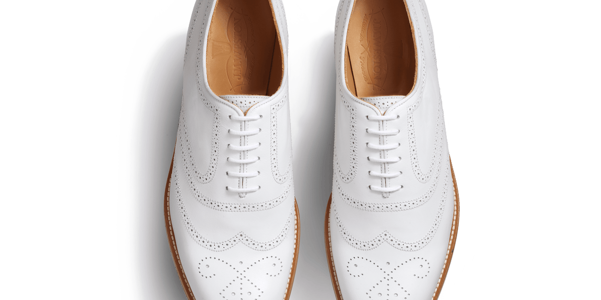 Women's Ultra one cut cyclist Oxford shoe with perforated tip white ...